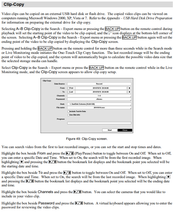 How to export a video clip from an ET series recorder to a local flash ...
