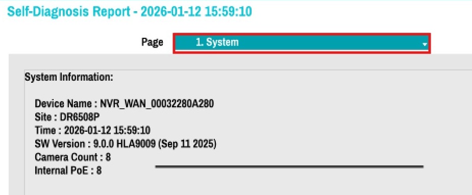 DR-Series | How to create a Self-Diagnosis report – IDIS Americas